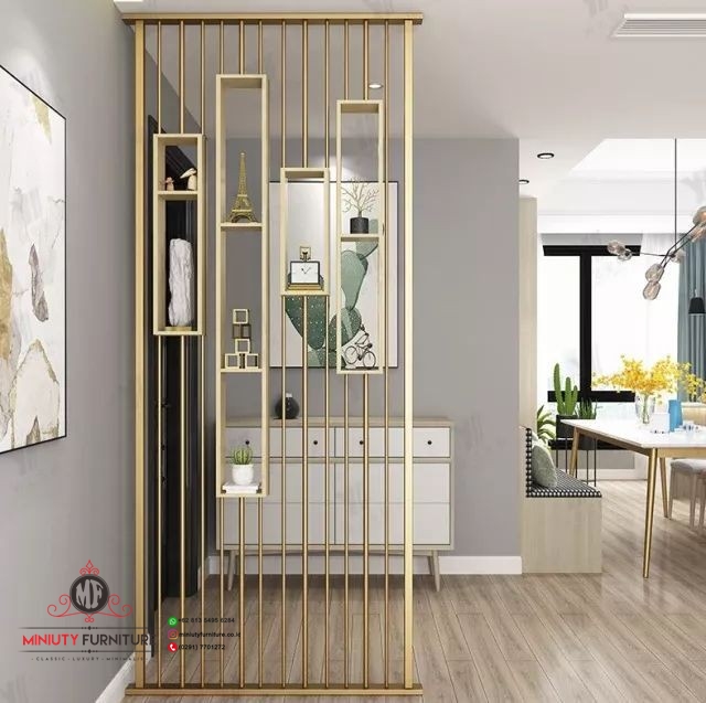 penyekat ruangan model minimalis stainles mewah – MINIUTY FURNITURE