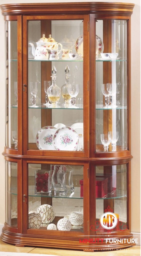 desain lemari hias rak kaca klasik modern – MINIUTY FURNITURE