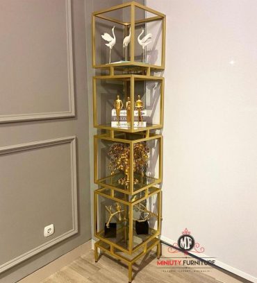 rak hias pojok rangka besi model terbaru – MINIUTY FURNITURE