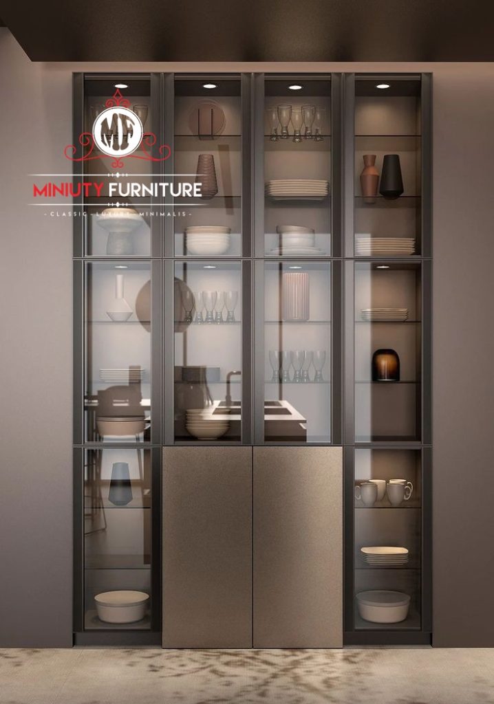 lemari hias minimalis rak piring model terbaru hpl – MINIUTY FURNITURE