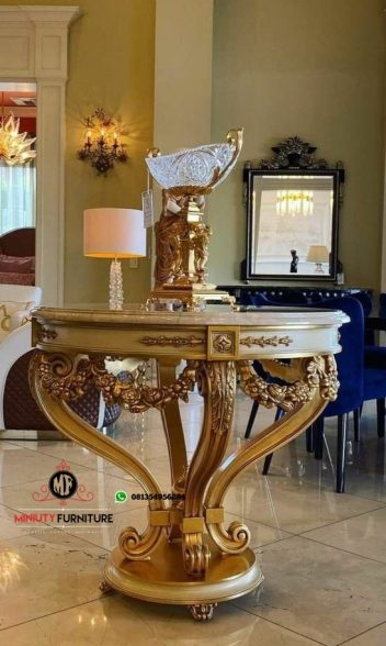 meja foyer meja pojok ruangan ukir klasik – MINIUTY FURNITURE
